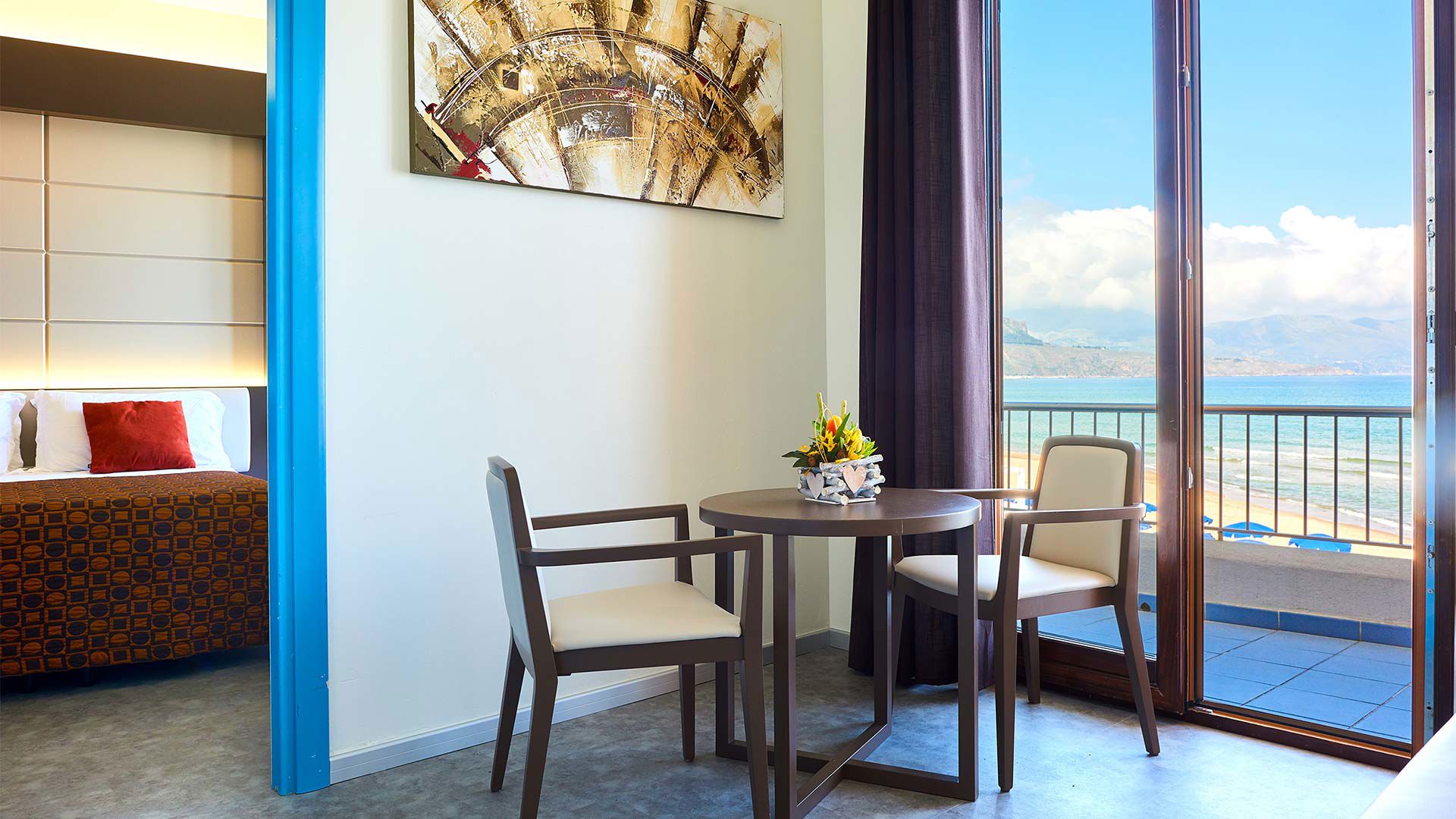 Suite with sea view and terrace of Hotel La Battigia in Alcamo Marina