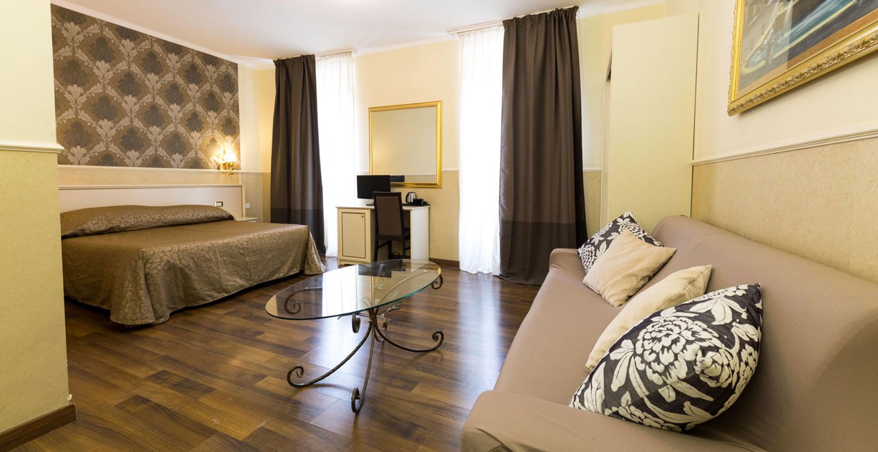 Discover the rooms of the 3-star hotel in Rome, the Anfiteatro Flavio
