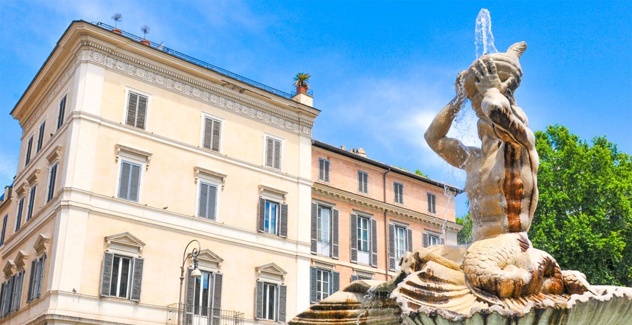 Discover the location of Palazzo Caruso near the Spanish Steps